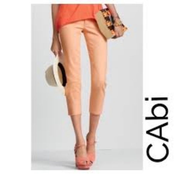 CAbi | Jeans | Cabi 329 Cropped Bree Creamsicle Capri Jeans 2 | Poshmark